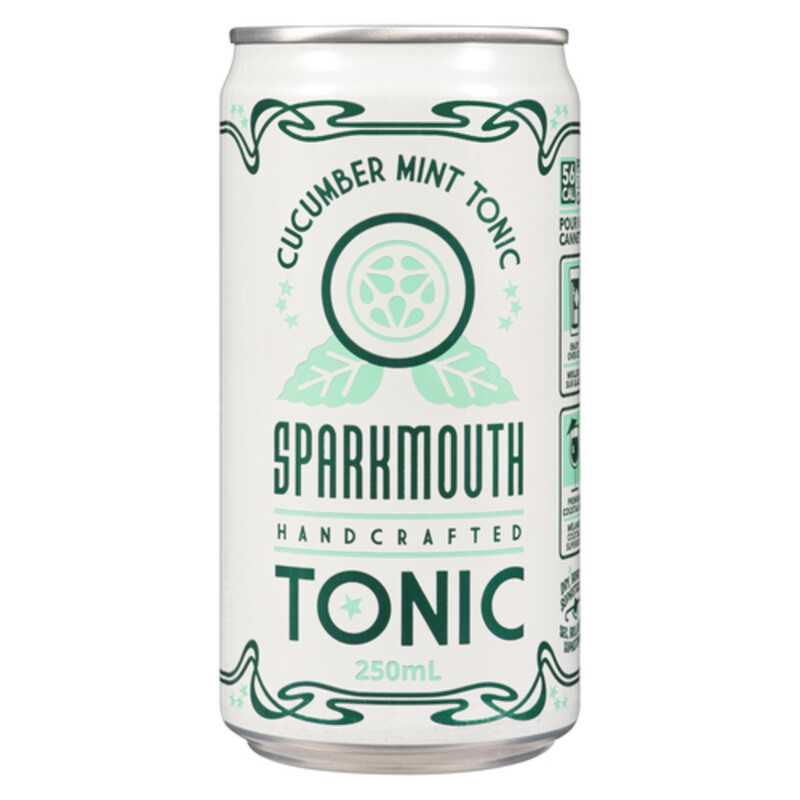 Sparkmouth Tonic Drinks Cucumber Mint Flavoured 6 x 250 ml (cans) - Voilà Online Groceries & Offers