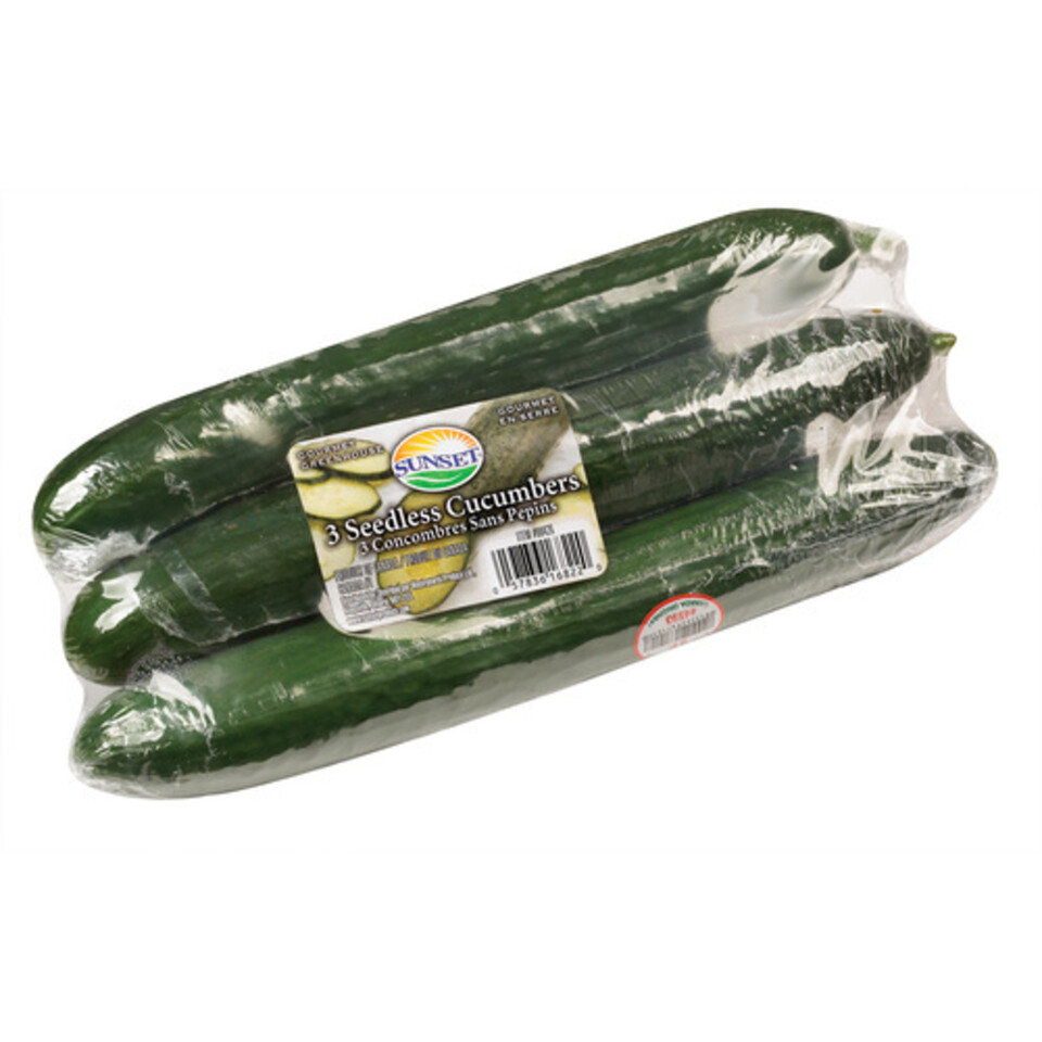 Cucumbers Seedless 3 Count - Voilà Online Groceries & Offers