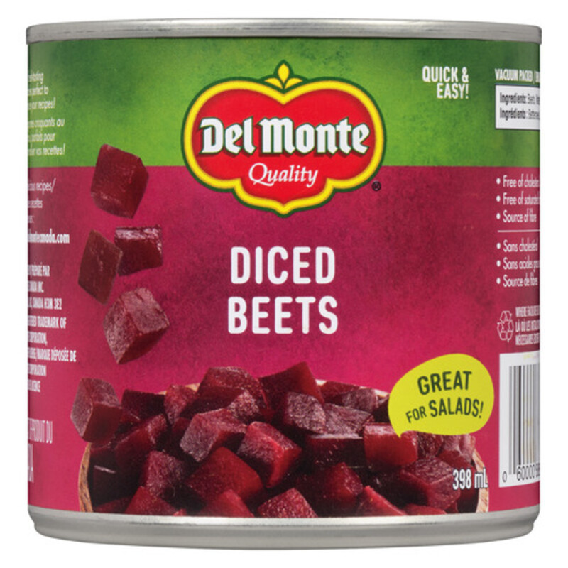 Del Monte Canned Diced Beets 398 ml - Voilà Online Groceries & Offers