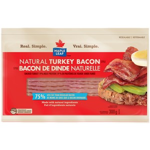 Maple Leaf Natural Turkey Bacon 300 g - Voilà Online Groceries & Offers
