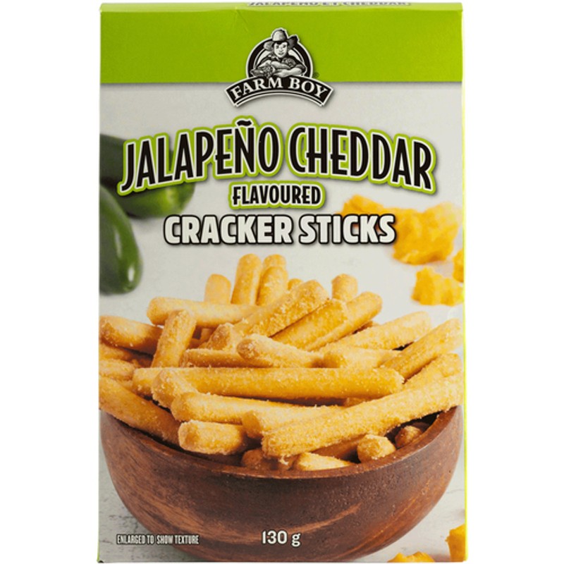 Farm Boy Cracker Sticks Jalapeno Cheddar 130 g - Voilà Online Groceries ...