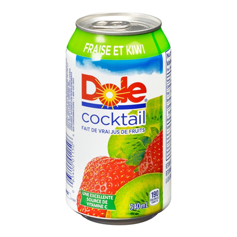 Dole Cocktail Juice Strawberry Kiwi 340 ml (can) - Voilà Online ...