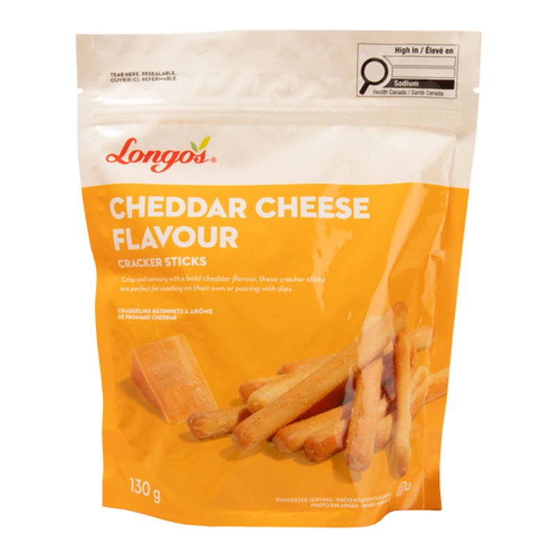 Longo's Finger Crackers Cheddar Cheese 130 g - Voilà Online Groceries ...