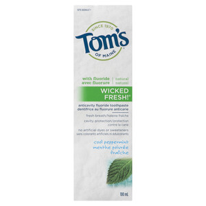 Tom's Of Maine Toothpaste Wicked Fresh Cool Peppermint 100 ml - Voilà ...