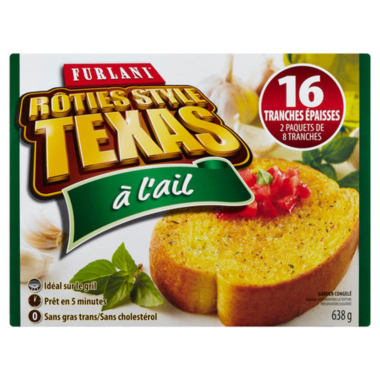 Furlani Garlic Texas Toast 638 g (frozen) - Voilà Online Groceries & Offers