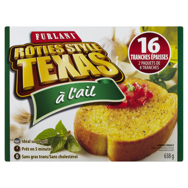 Furlani Garlic Texas Toast 638 g (frozen) - Voilà Online Groceries & Offers