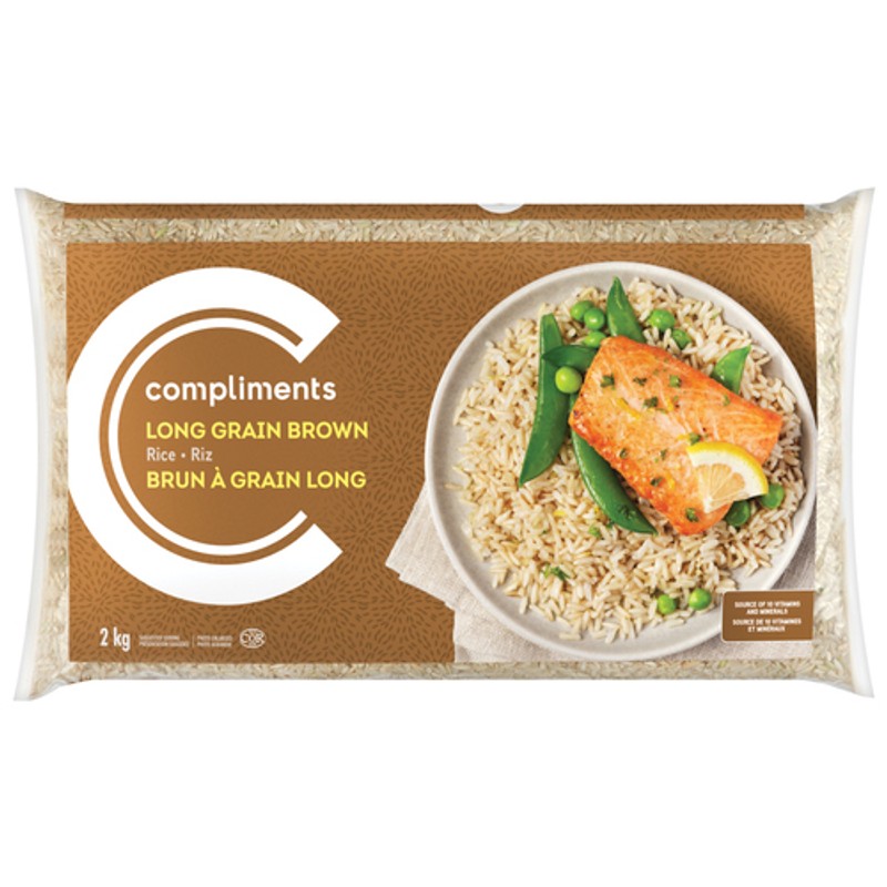Compliments Brown Rice Long Grain 2 kg - Voilà Online Groceries & Offers