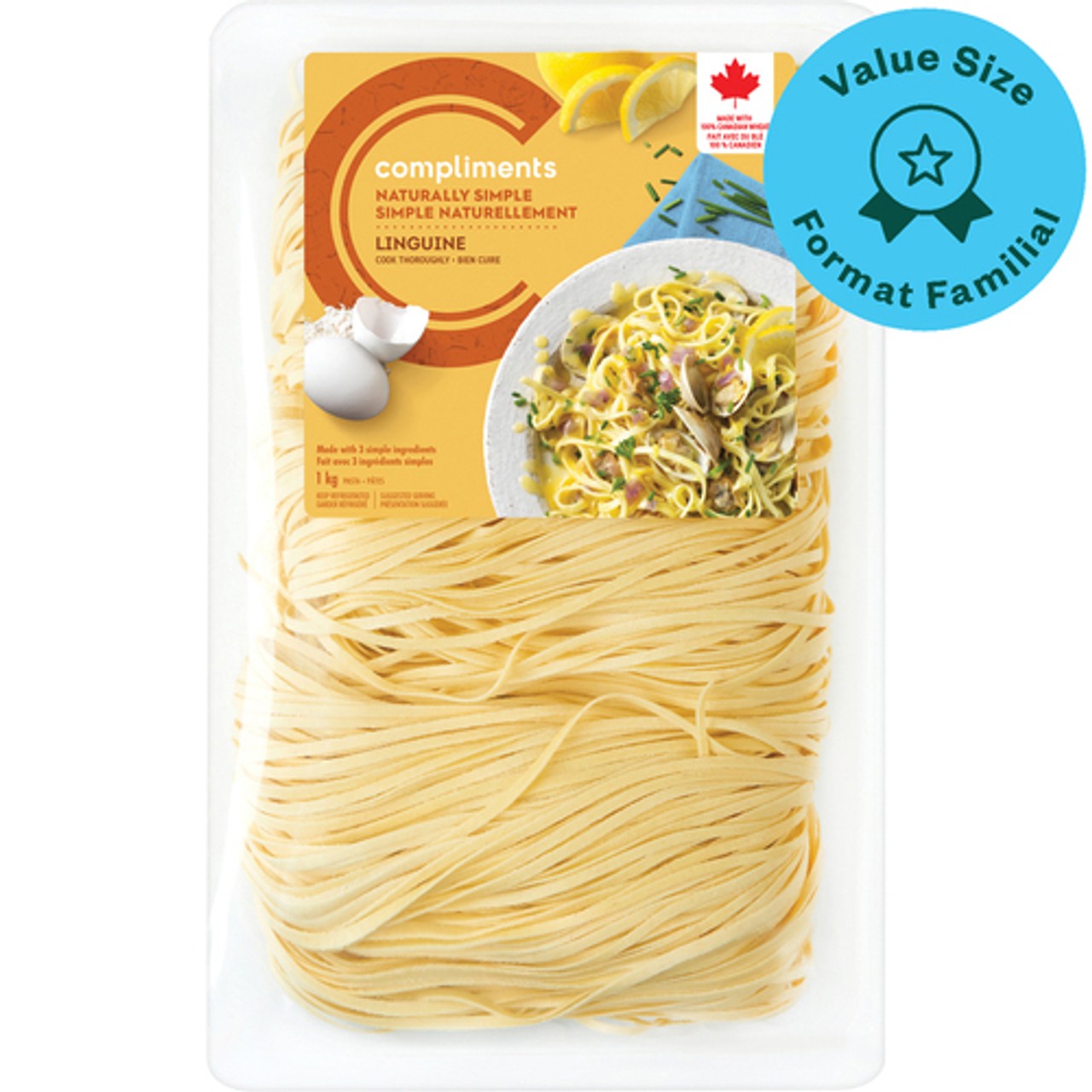 Compliments Pasta Naturally Simple Linguine 1 kg - Voilà Online ...
