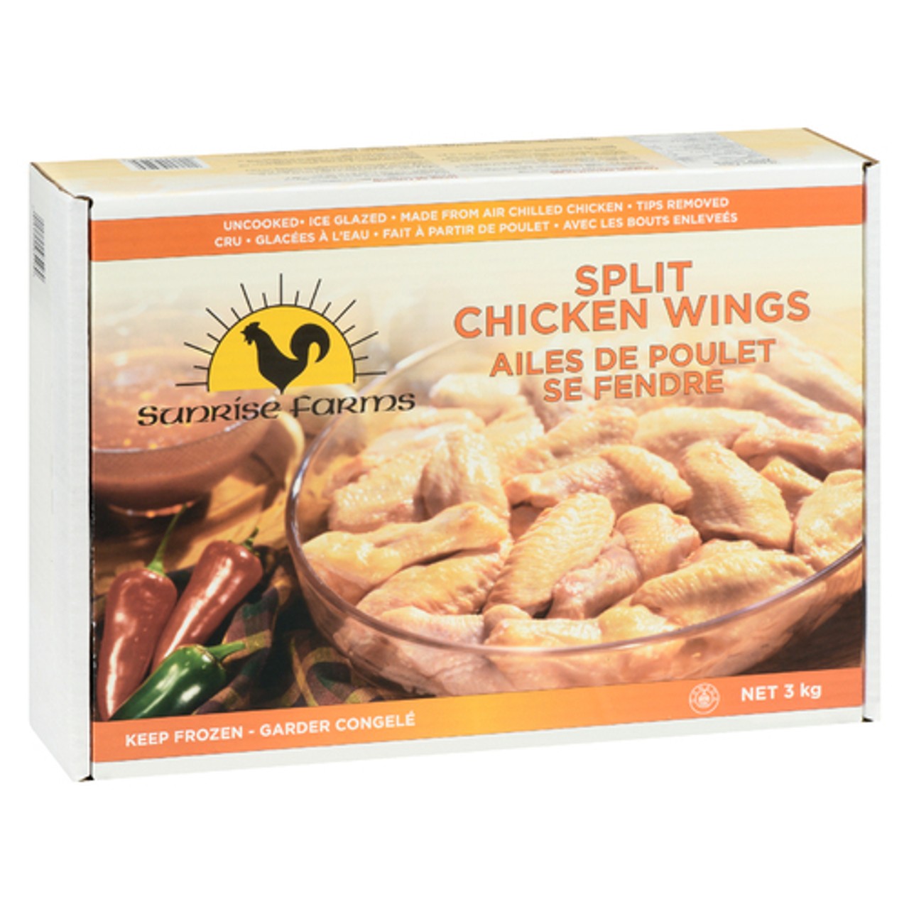 Sunrise Farms Frozen Chicken Wings Split Tip Removed - Voilà Online ...