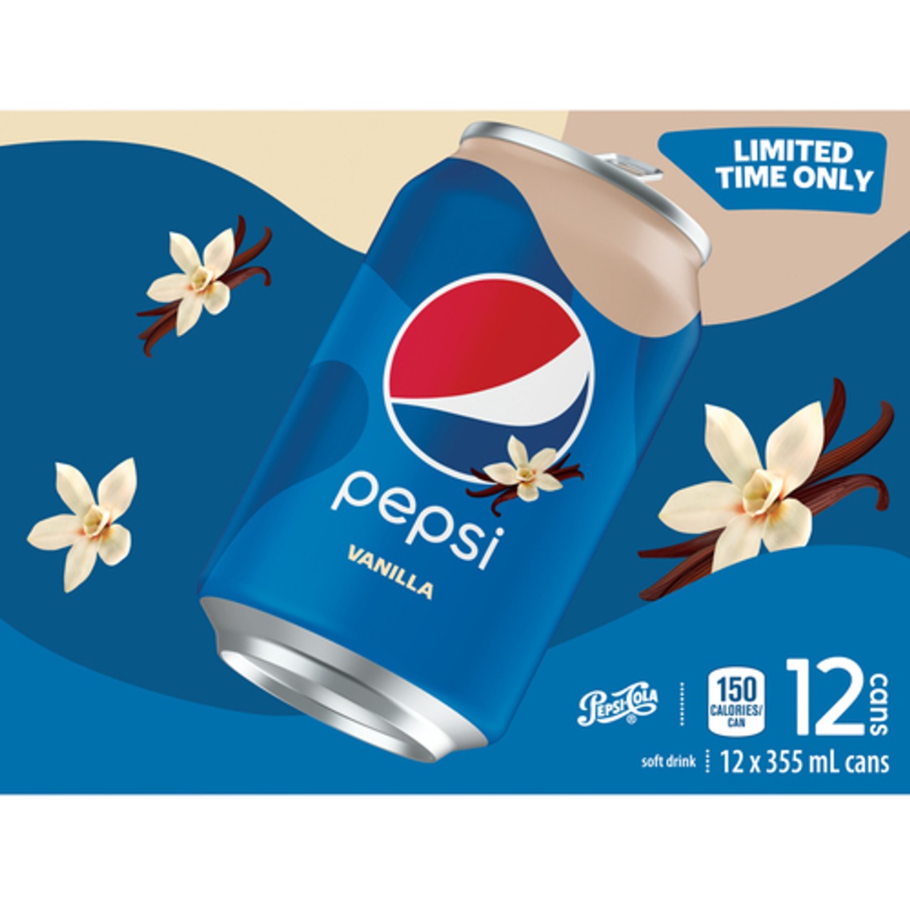Pepsi Soft Drink Vanilla 12 x 355 ml (cans) - Voilà Online Groceries ...