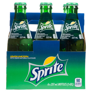 Sprite Mini Bottles Soft Drink 6 x 237 mL - Voilà Online Groceries & Offers