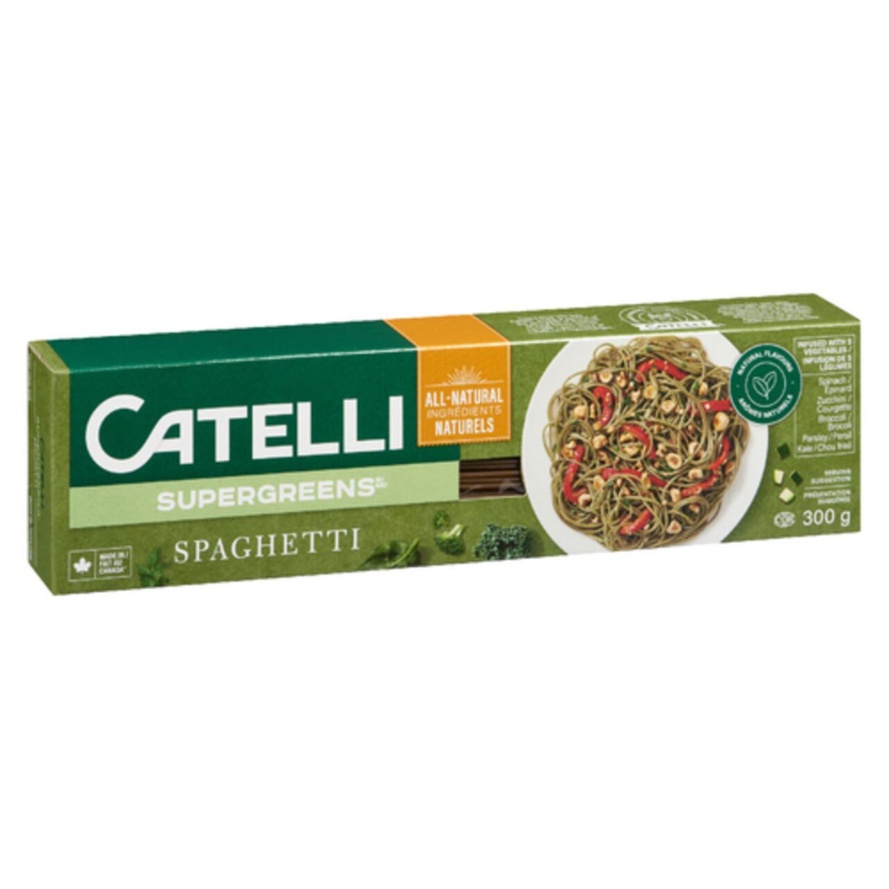 Catelli Pasta Supergreens Spaghetti 300 g - Voilà Online Groceries & Offers