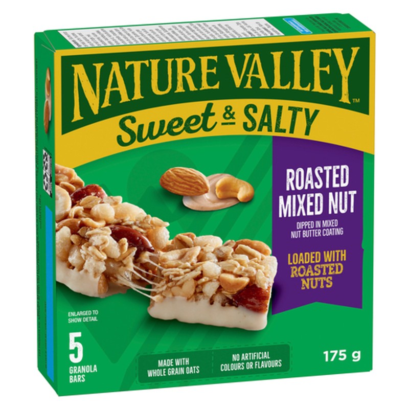 Nature Valley Sweet & Salty Granola Bars Roasted Mixed Nuts 5 Pack 175 ...