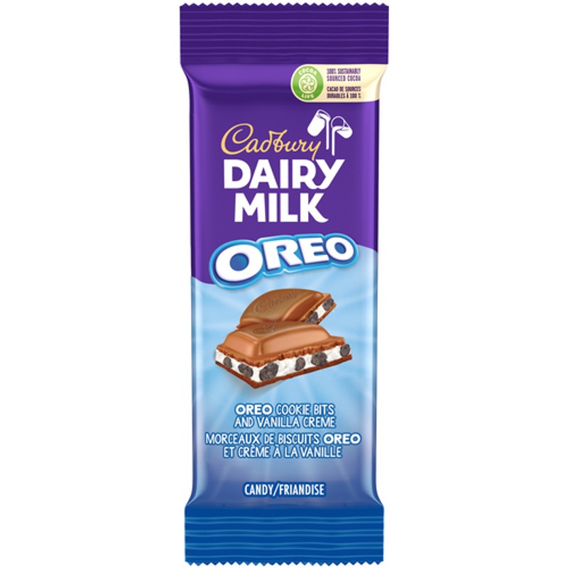 Cadbury Dairy Milk Oreo Chocolate Bar Cookie Bits & Vanilla Creme 95 g ...