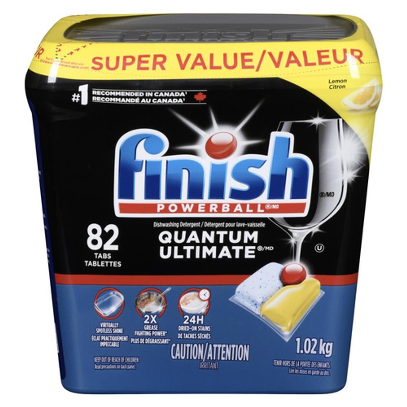 Finish Ultimate Dishwasher Detergent Tabs Lemon 82 Count - Voilà Online ...