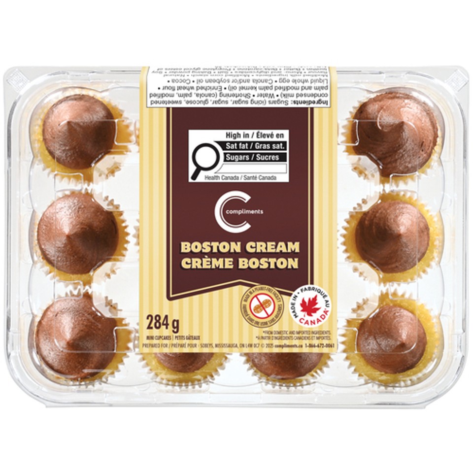 Compliments Mini Cupcakes Boston Cream 284 g - Voilà Online Groceries ...