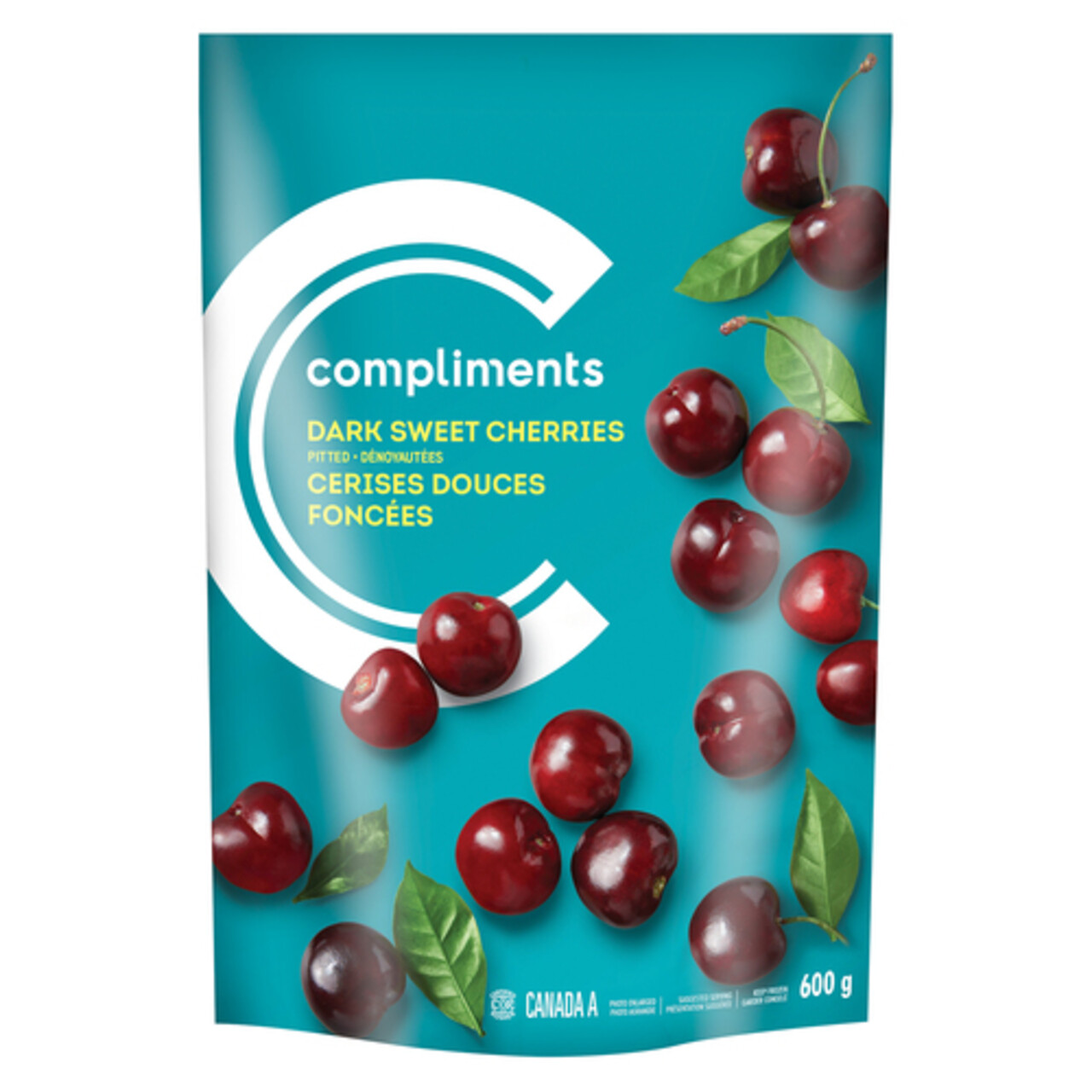 Compliments Frozen Dark Sweet Cherries 600 g - Voilà Online Groceries ...
