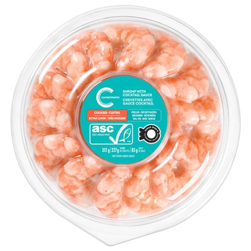 Compliments Frozen White Shrimp Ring With Sauce 312 g - Voilà Online ...
