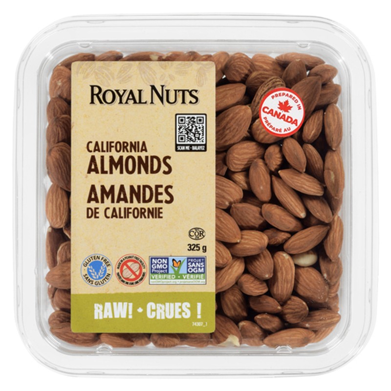 Royal Nuts Gluten-Free Raw Almonds 325 g - Voilà Online Groceries & Offers