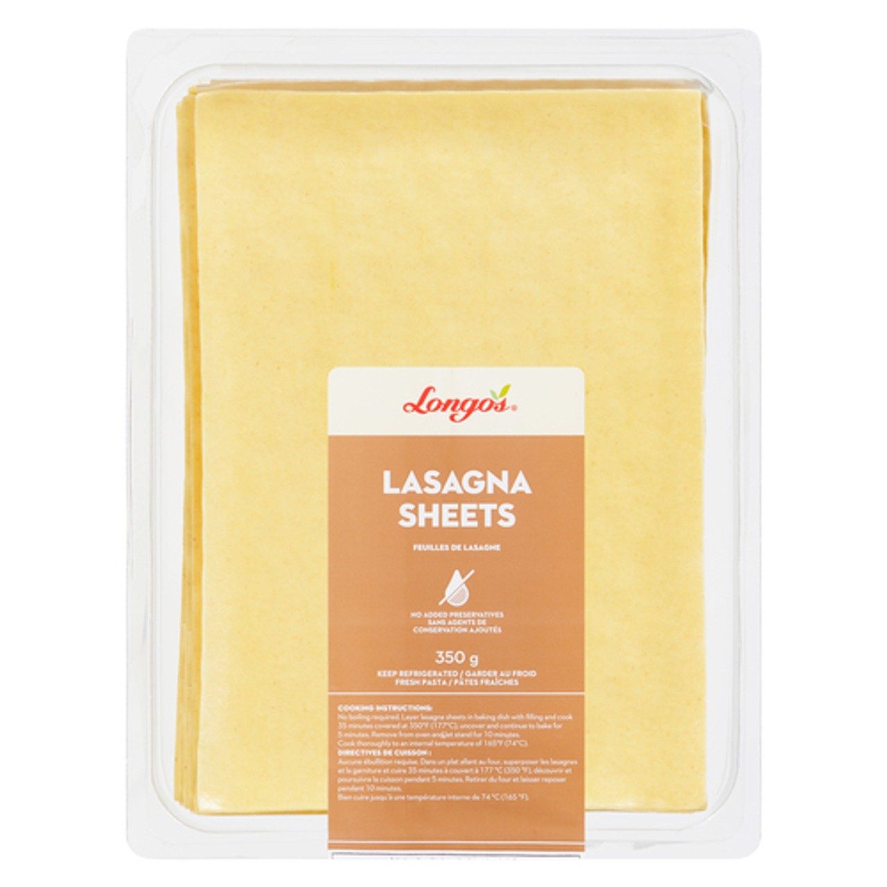 Longo's Lasagna Sheets 350 g - Voilà Online Groceries & Offers