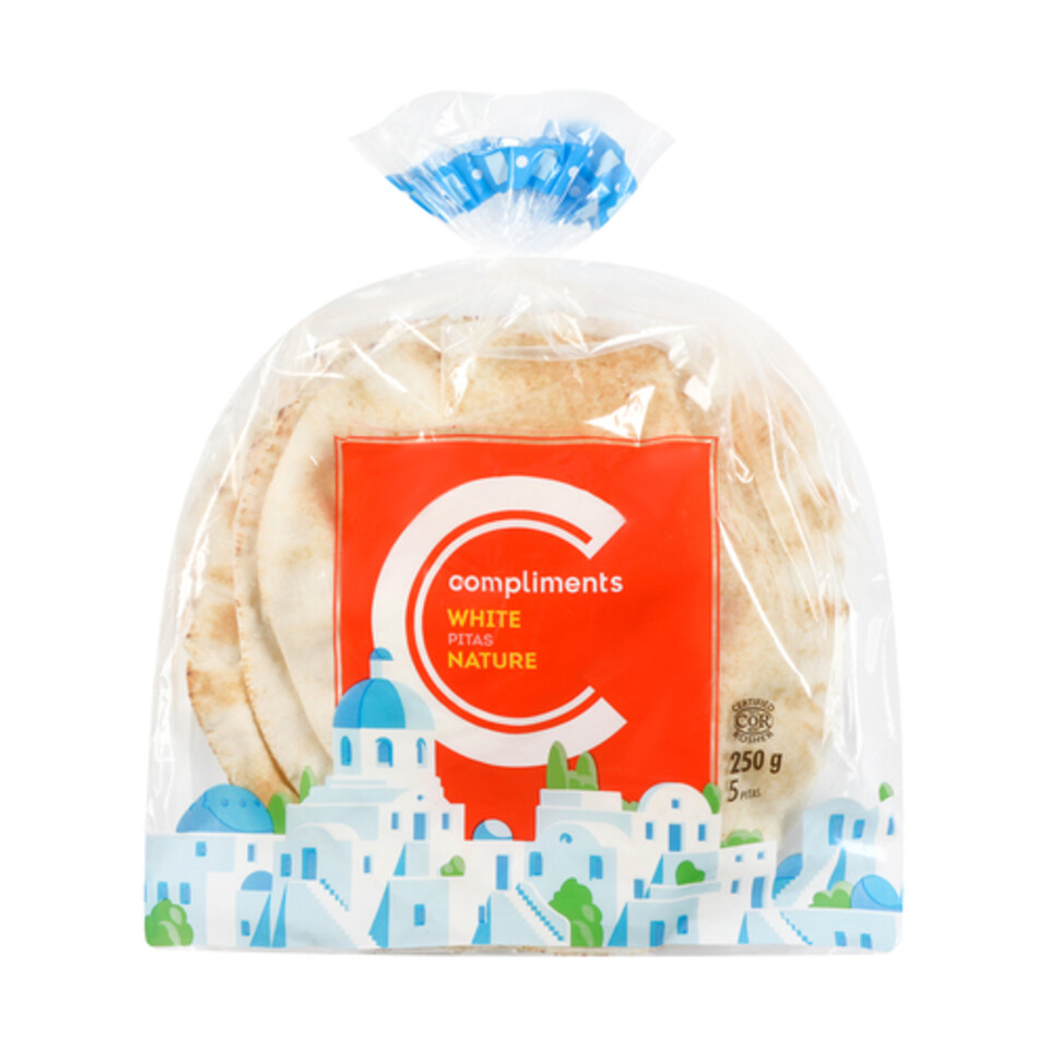 Compliments Pita Bread White 250 g (frozen) - Voilà Online Groceries ...