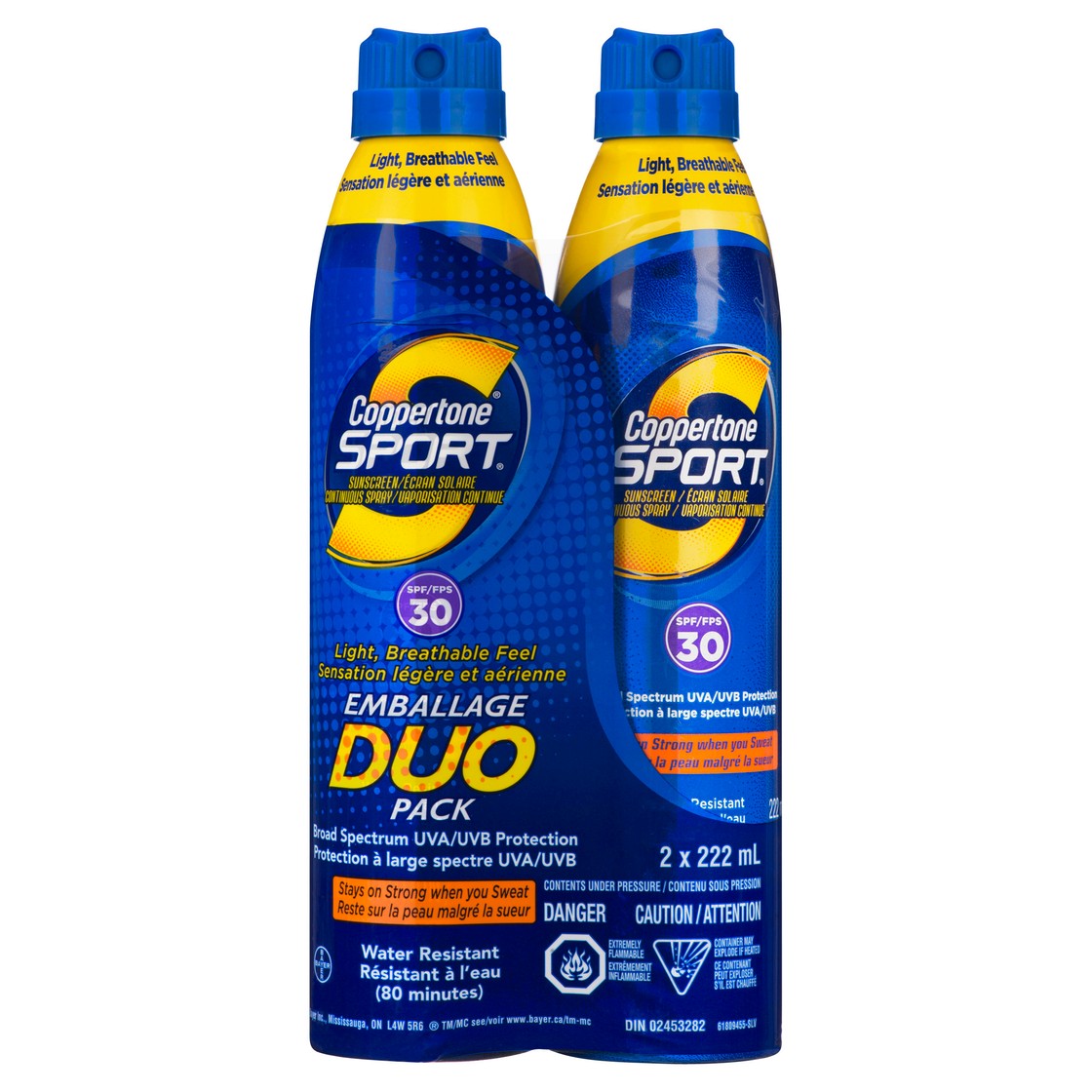 Coppertone Sport Sunscreen Continuous Spray SPF 30 Duo Pack 444 ml ...