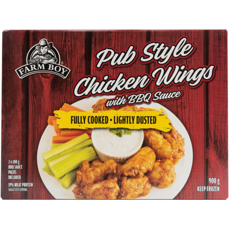 Farm Boy Frozen Chicken Wings Pub-Style BBQ 900 g - Voilà Online Groceries & Offers