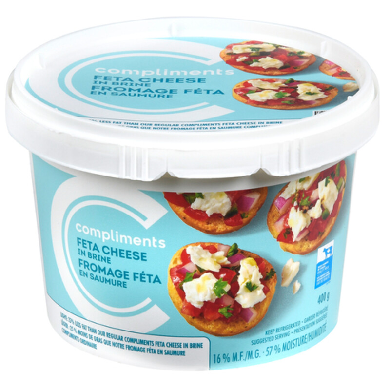 Compliments Cheese Feta Light 400 g - Voilà Online Groceries & Offers