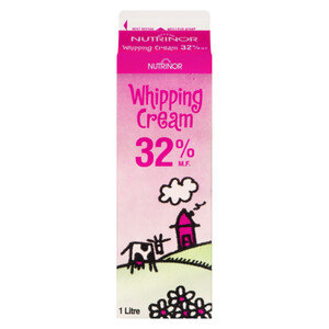 Nutrinor 32% Whipping Cream 1 L - Voilà Online Groceries & Offers