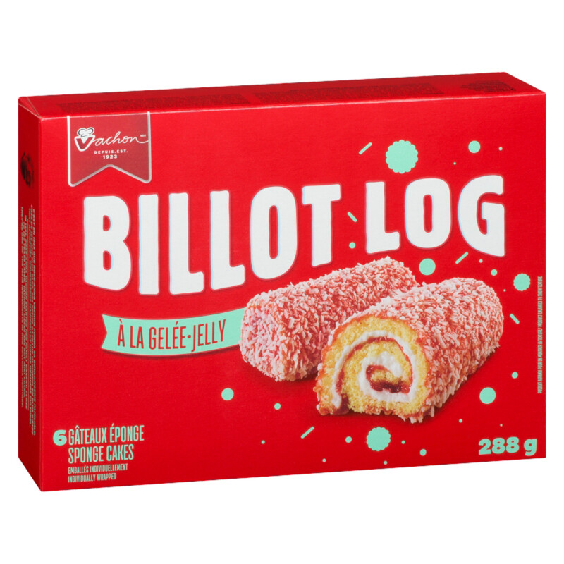 Vachon Billot Log Sponge Cakes Jelly 6 x 48 g - Voilà Online Groceries ...