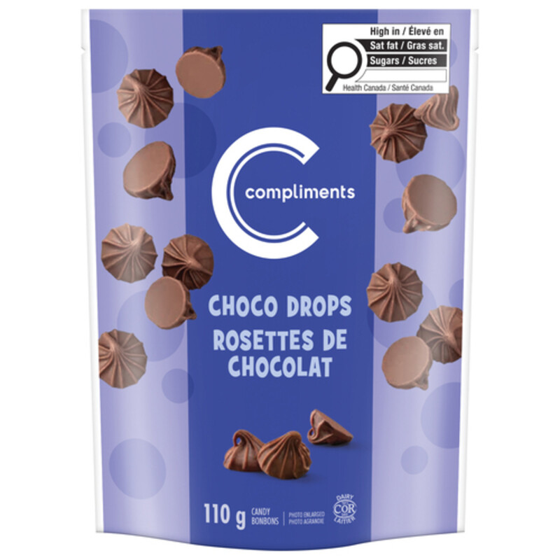 Compliments Chocolate Drops 110 g - Voilà Online Groceries & Offers