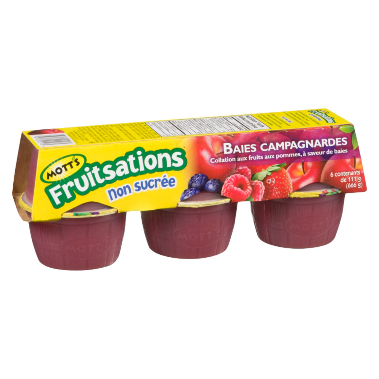 Mott's Fruitsations Apple Fruit Snacks Unsweetened Country Berry 6 x ...