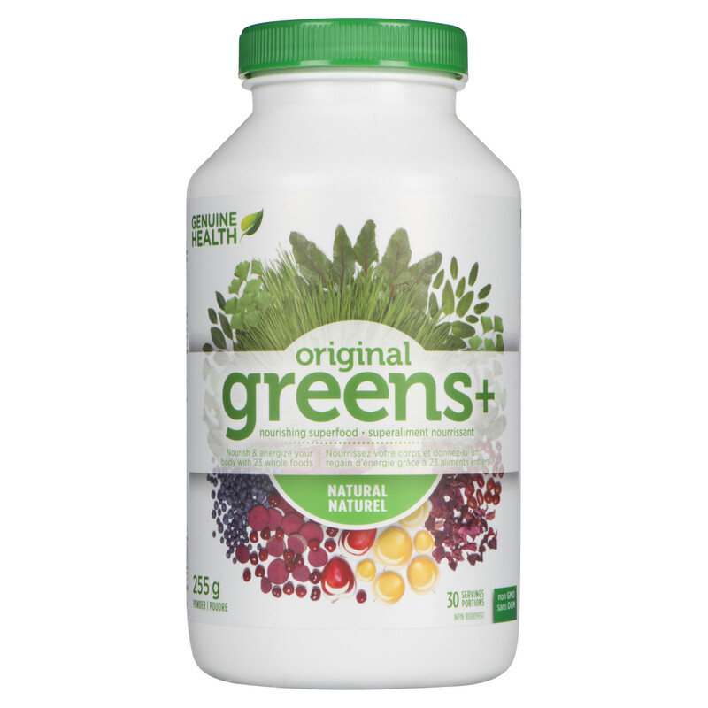 Genuine Health Greens+ Original Nourishing Superfood Powder Natural 255 ...