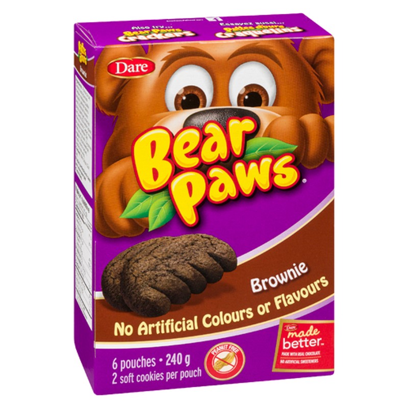 Dare Bear Paws Peanut-Free Cookies Brownie 6 Pack 240 g - Voilà Online ...
