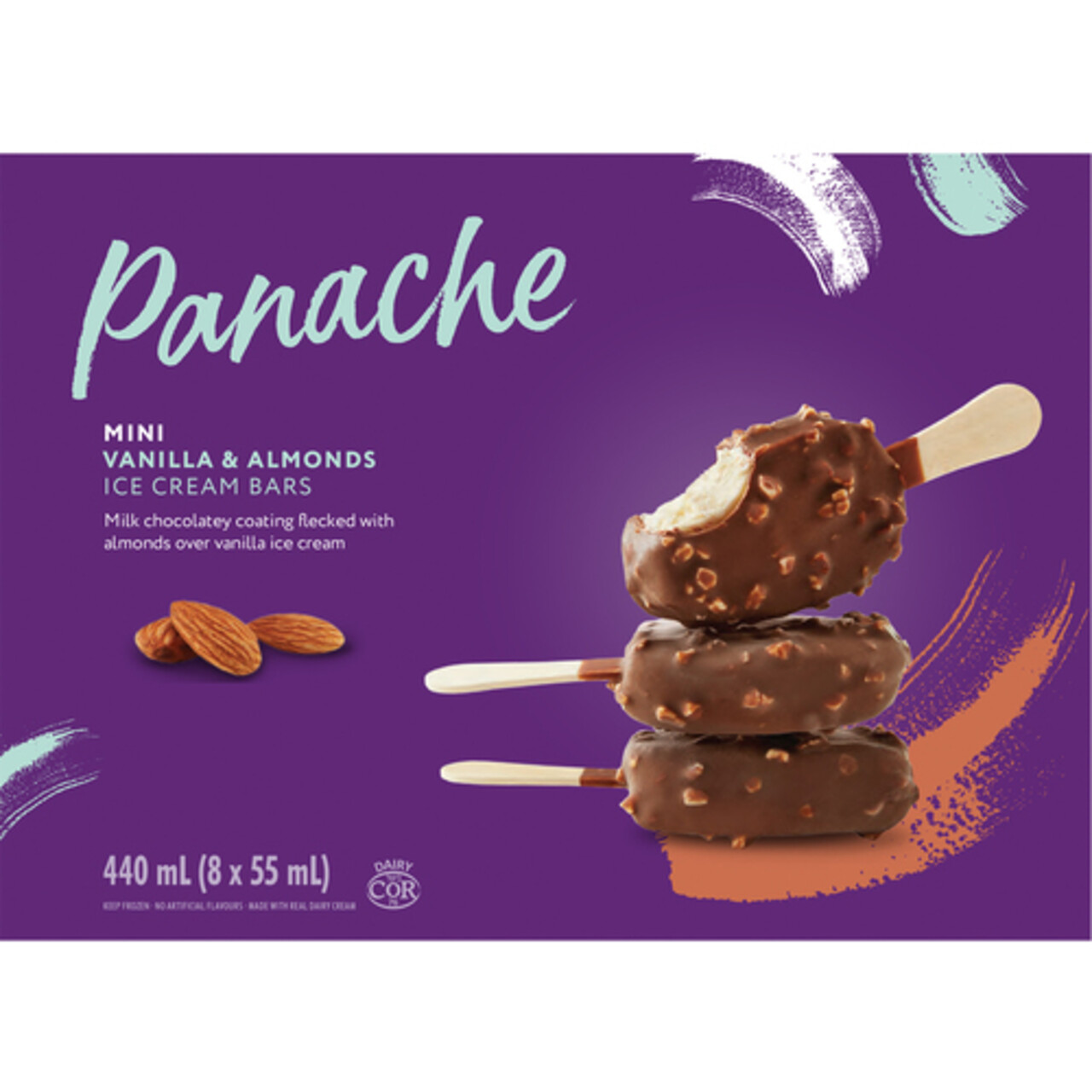 Panache Ice Cream Bars Vanilla & Almond Mini 8 x 55 ml - Voilà Online ...