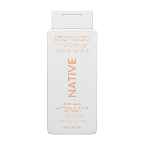 Native Body Wash Sweet Peach & Nectar 532 ml - Voilà Online Groceries ...