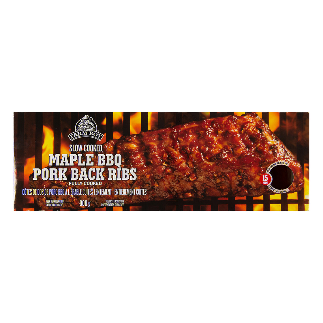 Farm Boy Pork Back Ribs Maple BBQ 800 g - Voilà Online Groceries & Offers