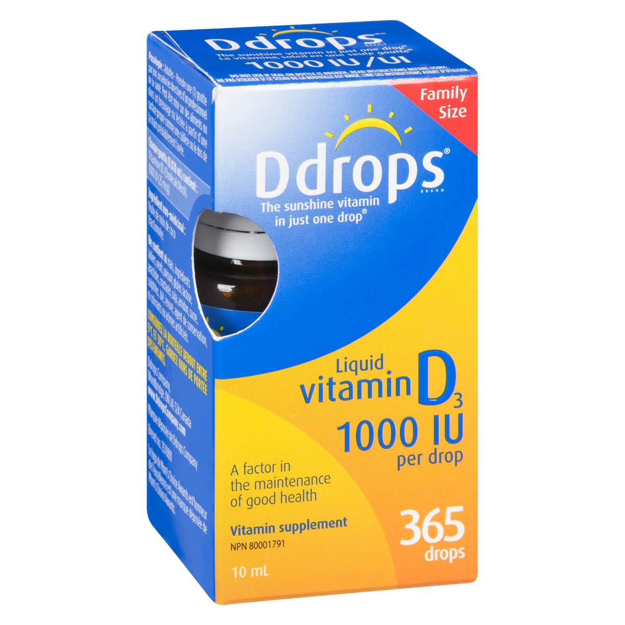 Ddrops Vitamin D3 1000 IU Liquid 365 Drops 10 ml - Voilà Online ...