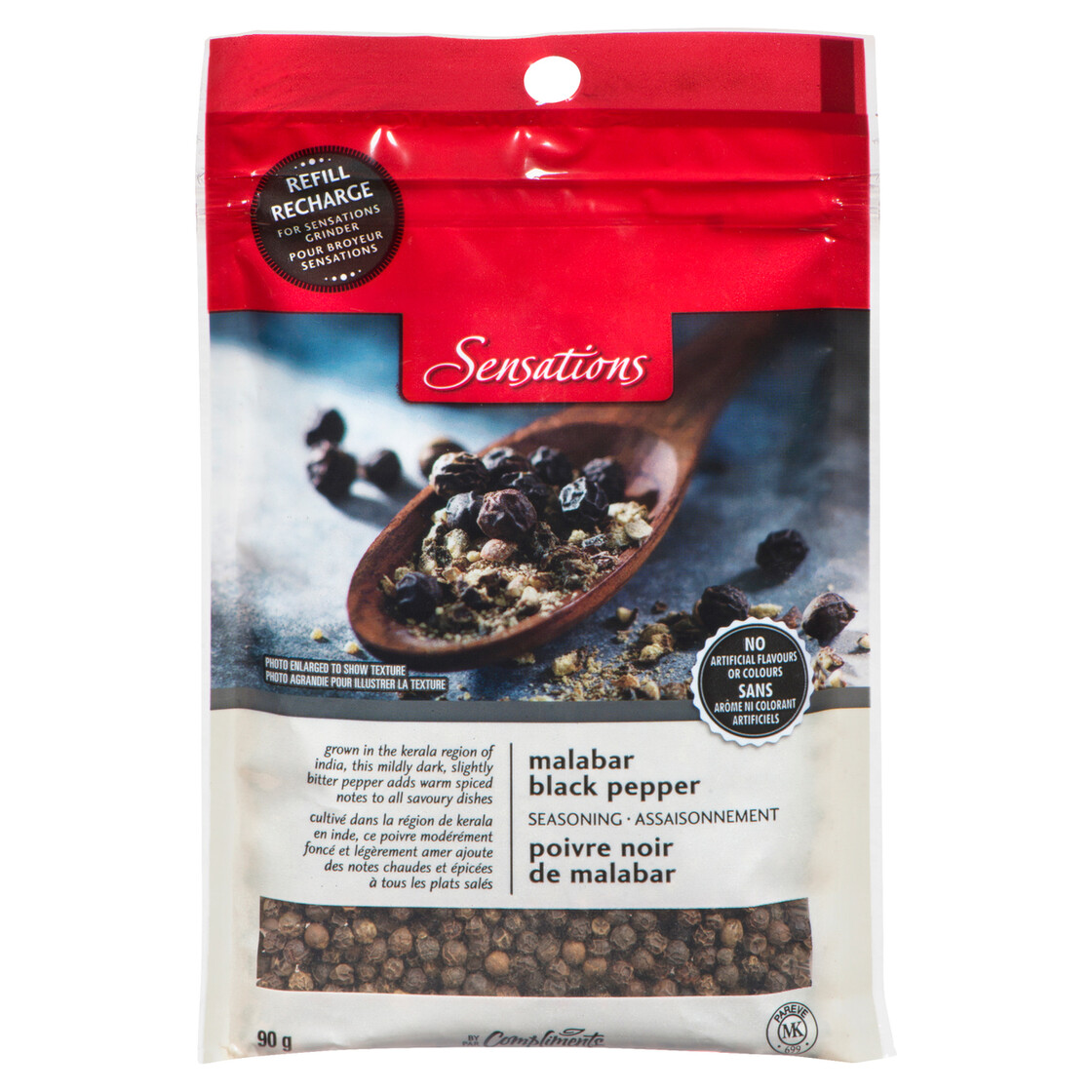 Sensations by Compliments Spice Refill Malabar Black Pepper 90 g ...