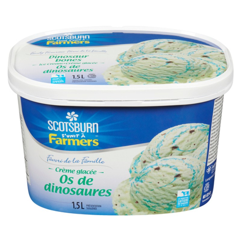 Scotsburn Family Favourites Ice Cream Dinosaur bones 1.5 L - Voilà ...