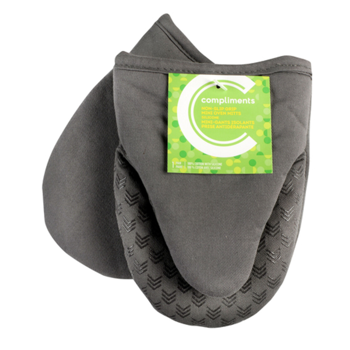 Compliments Mini Oven Mitts Charcoal 2 Pack - Voilà Online Groceries ...
