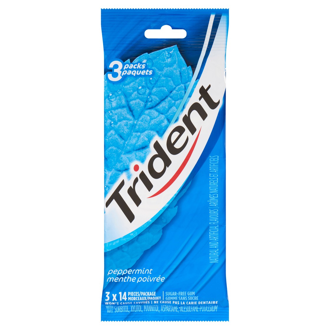 Trident Gum Sugar Free Peppermint 3 Pack x 14 Pieces - Voilà Online ...