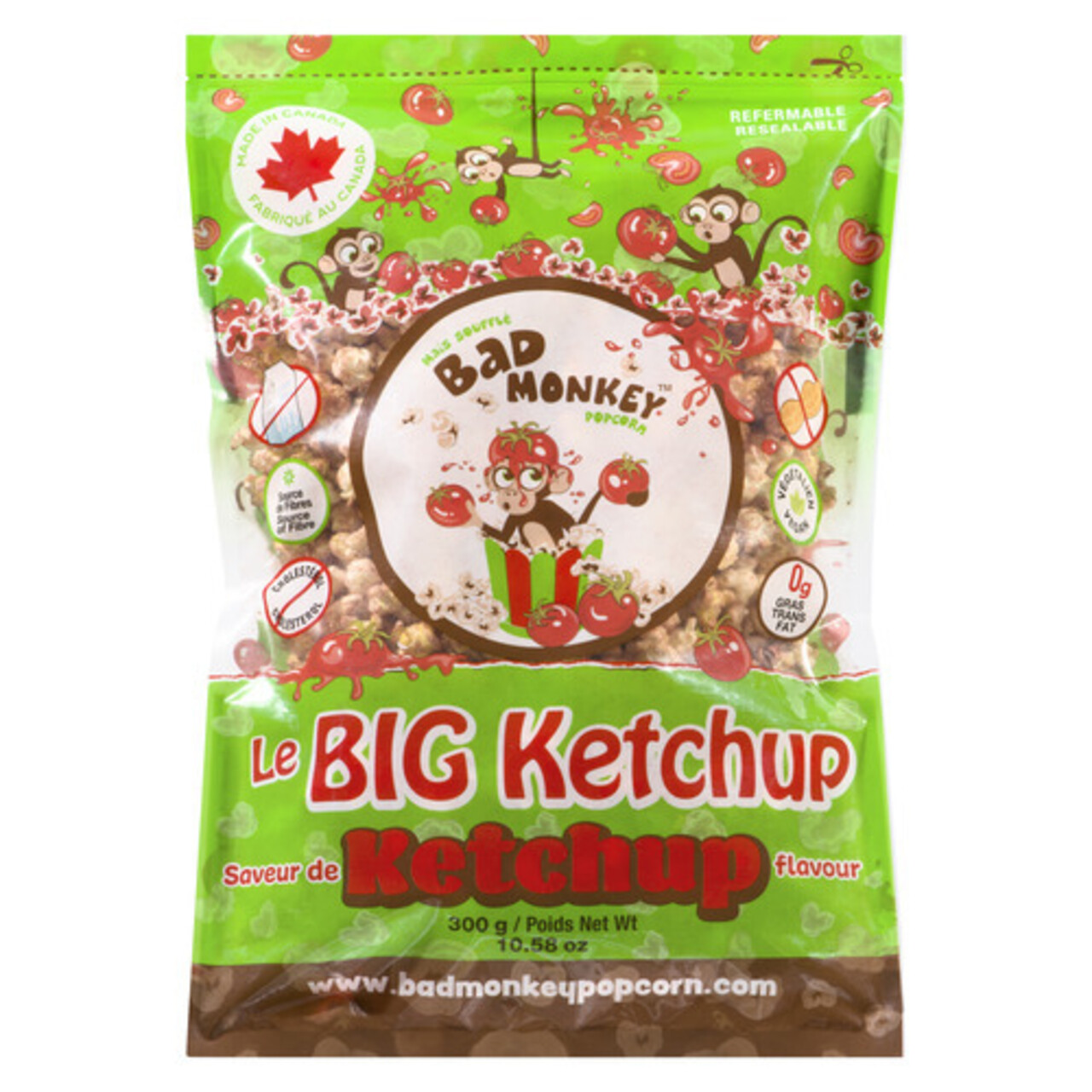 Bad Monkey Popcorn Big Ketchup 300 g - Voilà Online Groceries & Offers