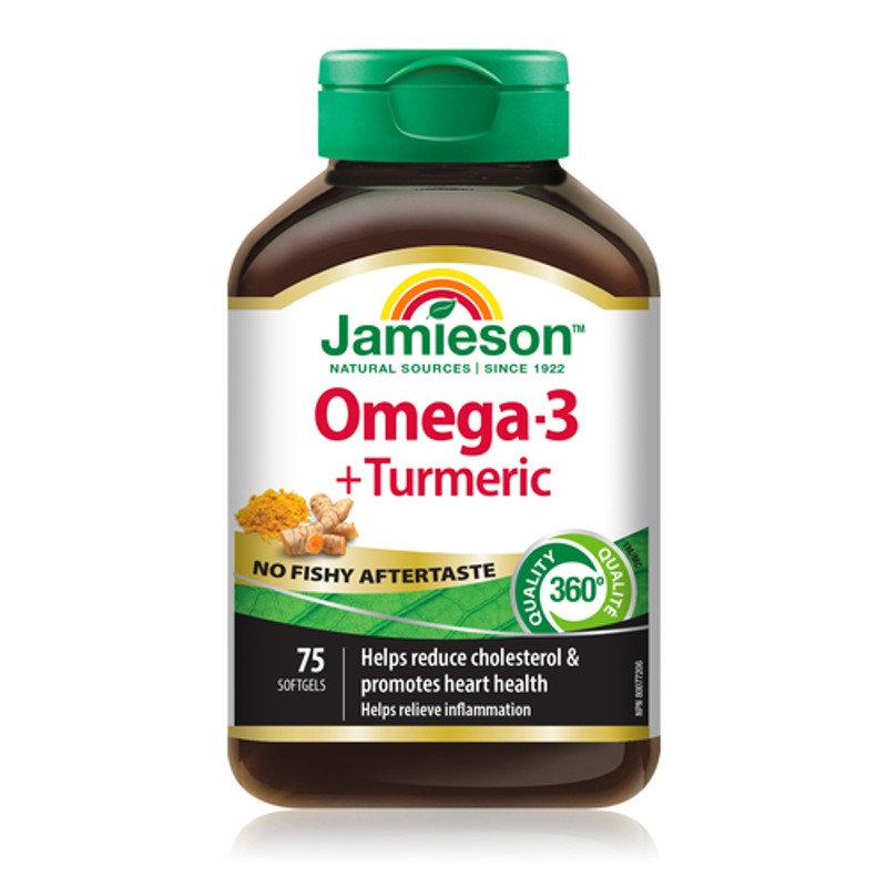 Jamieson Omega-3 + Turmeric Softgels 75 Count - Voilà Online Groceries ...
