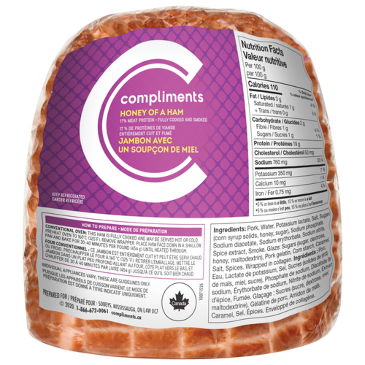Compliments Quarter Honey Ham - Voilà Online Groceries & Offers