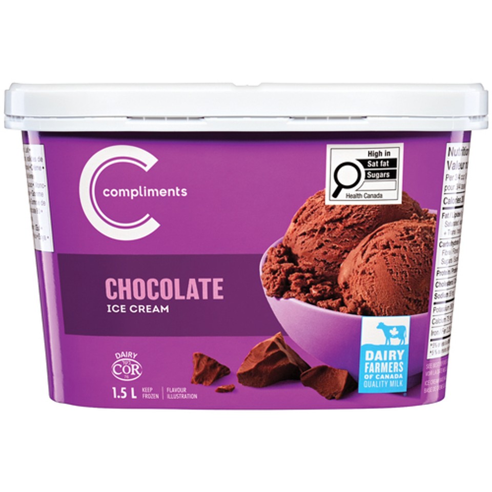 Compliments Ice Cream Rich Chocolate 1.5 L - Voilà Online Groceries ...