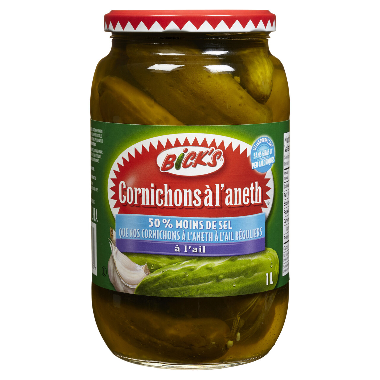 Bick's Pickles Garlic Dill 50% Less Salt 1 L - Voilà Online Groceries ...