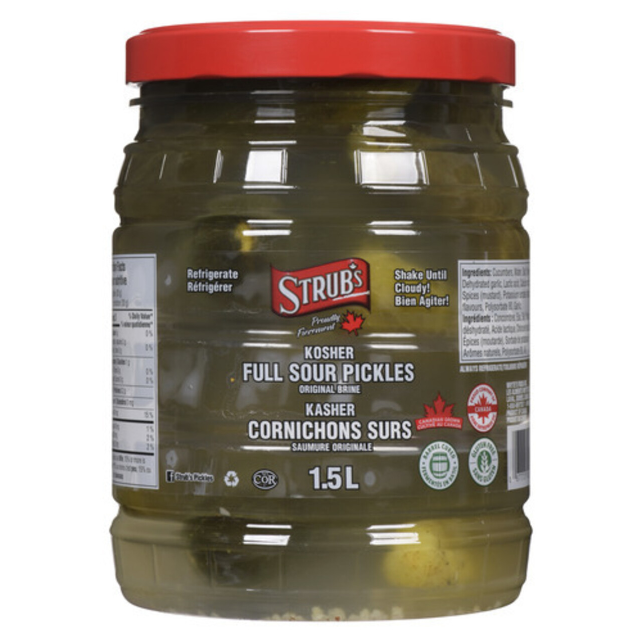 Strub's Kosher Full Sour Pickles Original Brine 1.5 L - Voilà Online ...