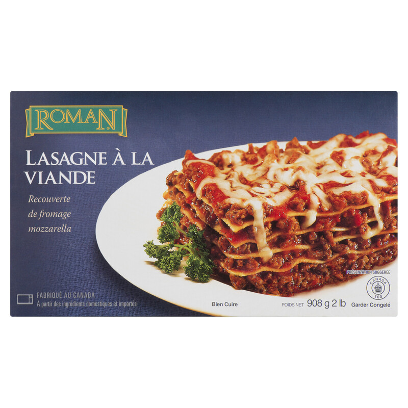 Roman Frozen Lasagna With Meat Sauce 908 g - Voilà Online Groceries ...