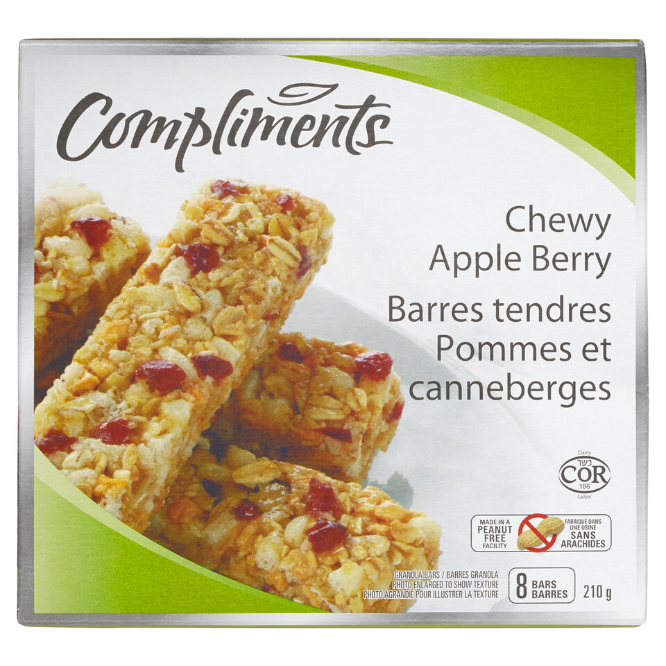 Compliments Granola Bars Apple Berry 210 g - Voilà Online Groceries ...